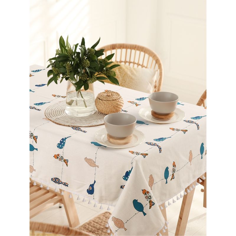 Urban Space Cotton Dining Table Cover - Humming Bird Blue: Buy Urban ...