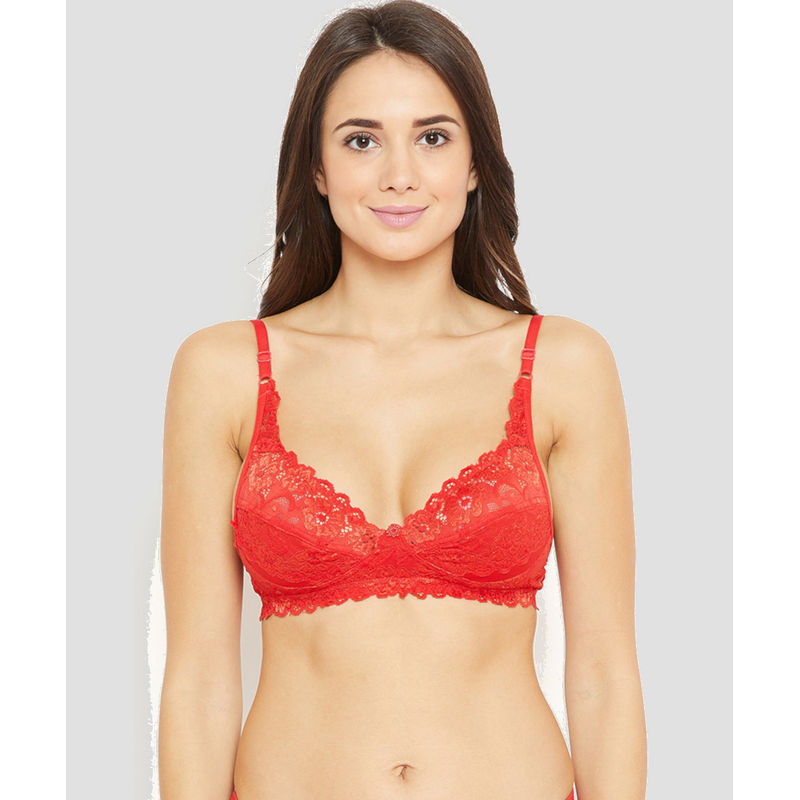 N Gal Floral Lace Non Padded Bridal Bra Red Buy N Gal Floral Lace