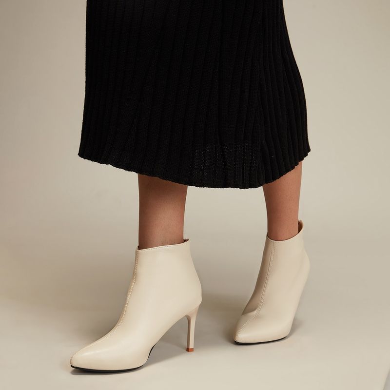 Buy Twenty Dresses by Nykaa Fashion Cream Pointed Toe Ankle Length ...