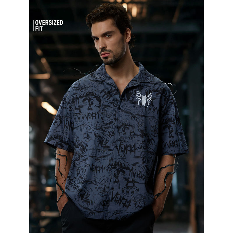 Buy The Souled Store Men Official Venom Logo Oversized Shirt Online