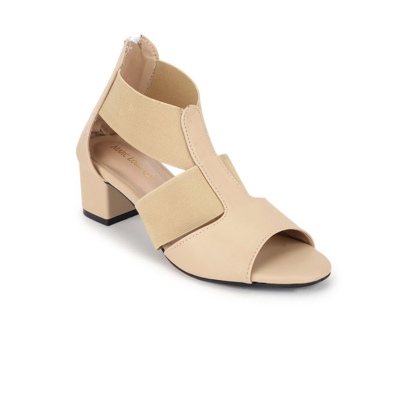 Buy Marc Loire Women Solid Cream Block Heels Online