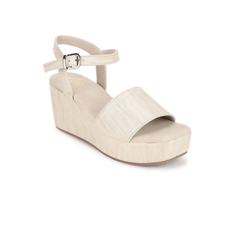 Buy Marc Loire Women Embellished Cream Wedges Online