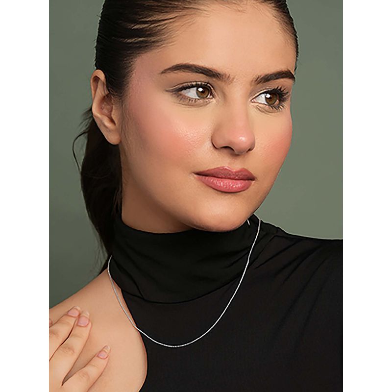 Buy CLARA Anti-Tarnish Silver Minimal Daily Wear Celeste Link Chain ...