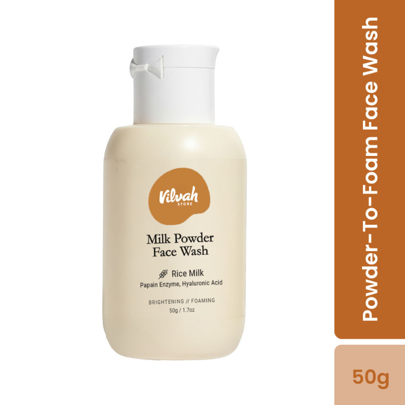 Buy Vilvah Milk Powder Face Wash For Deep Cleansing With Rice Milk ...