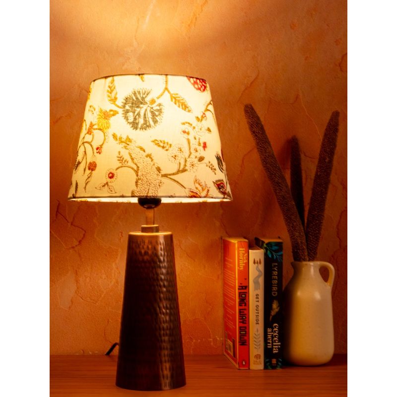 Buy Green Girgit Copper Etched V-Shaped Lamp with Multi-Color Taper ...