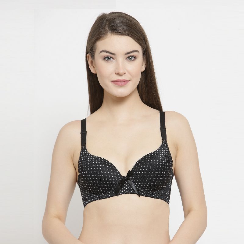 Buy PrettyCat Perfect Seamless Dotted Bra - Black Online