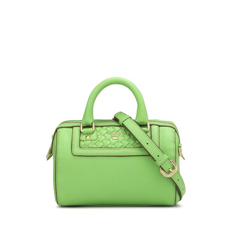 Buy Da Milano Genuine Leather Green Women Handheld Bag Online