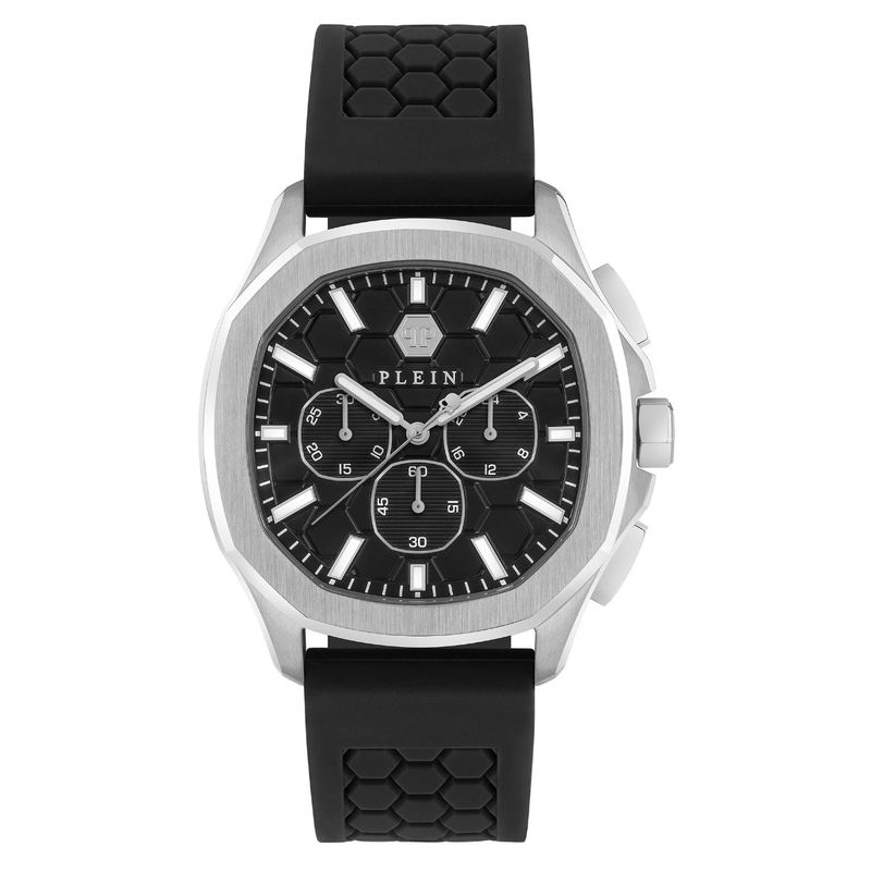 Buy Philipp Plein Men Black Hexagon Analog Stainless Steel Dial Watch ...