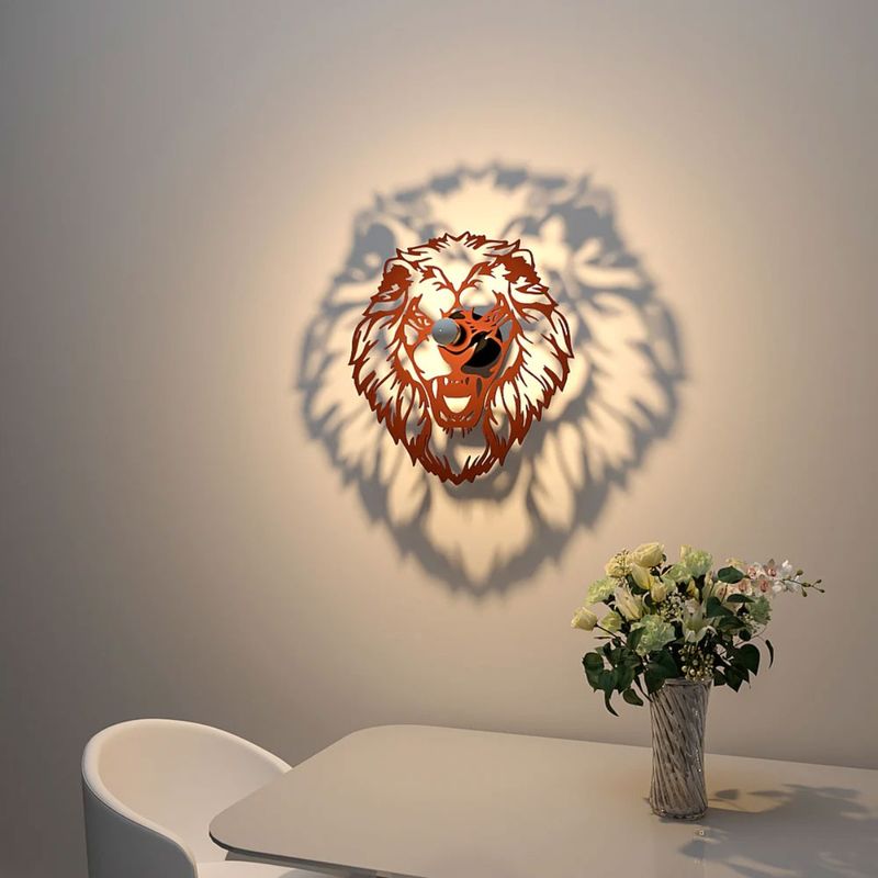 Buy WallMantra Lion Face Creative Shadow Light Online