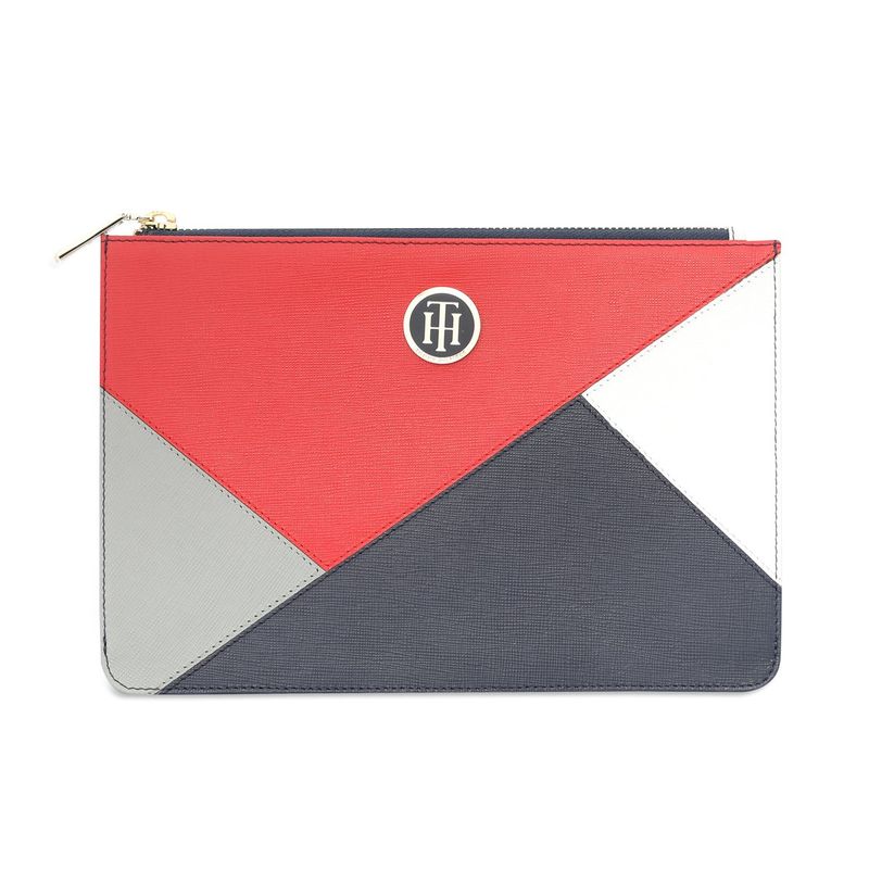Buy Tommy Hilfiger Natalee Womens Leather Color Blocking Sling Navy Online