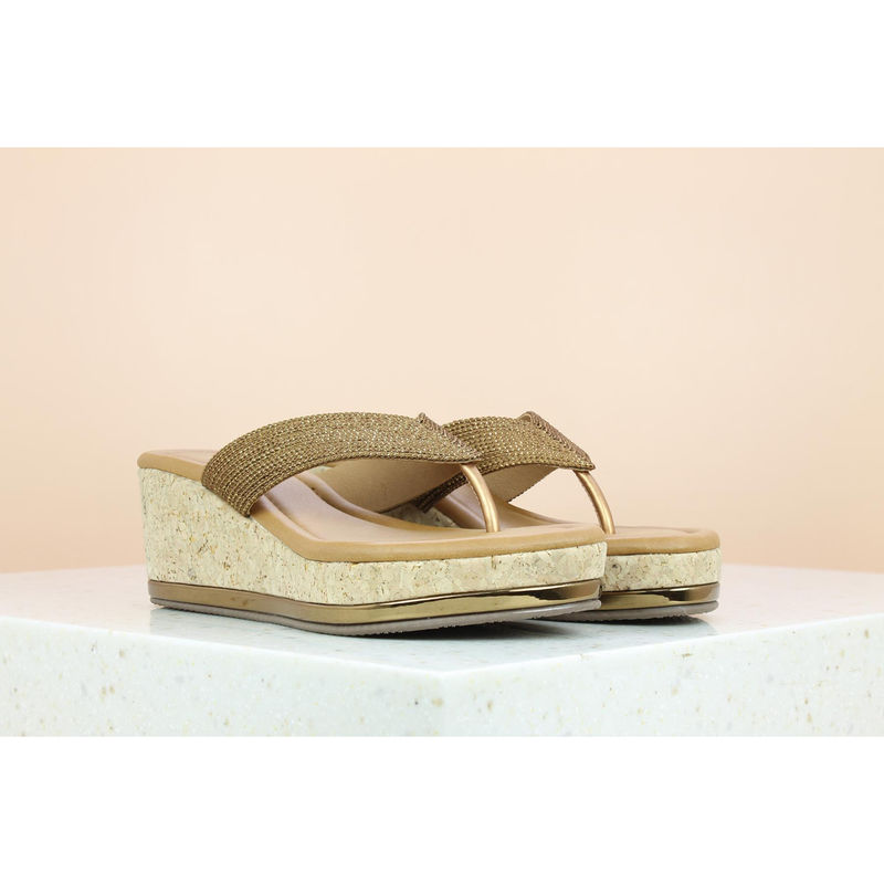 Buy Inc.5 High Heel Fashion Ant Gold Heels Online