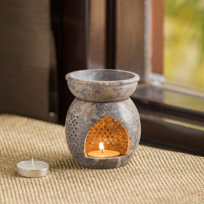 ExclusiveLane The Gleaming Mughal Jali' Hand Carved Aroma Diffuser In ...