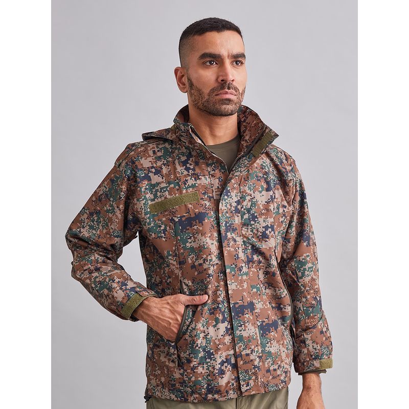 Buy MountMiller Men's Camouflage Airshell Hooded Tactical Wind Jacket | Water-Repellent, Multi ...