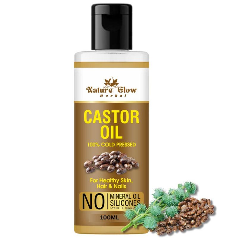 Buy Nature Glow Herbal Cold Pressed 100% Pure Castor Arandi Oil Online