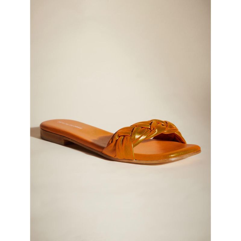 Buy Peach Flores Women Orange Summer Flats Online