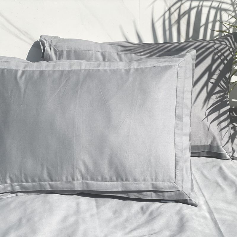 Buy Sadyaska Slate Tri-pleat Cotton Bedsheet (King) Online