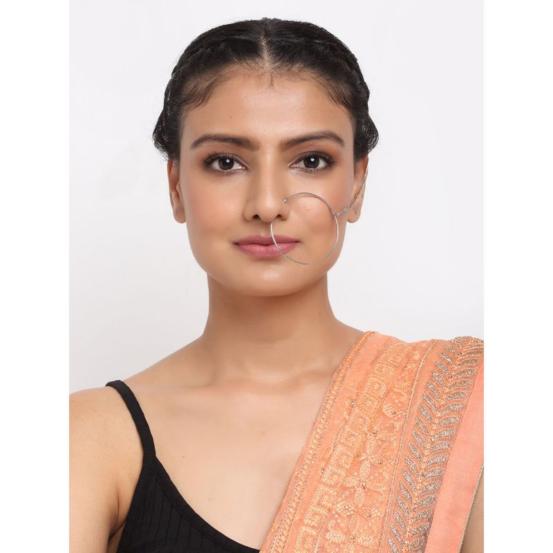 Buy RUBY RAANG STUDIO Ruby Raang Silver Nose Ring Online