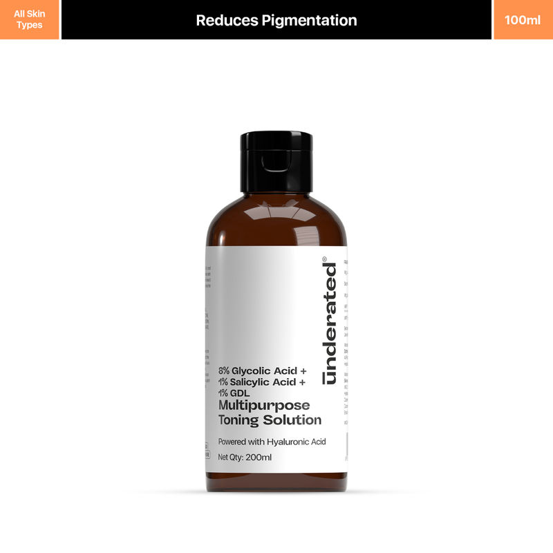 Buy Underated Multipurpose Toning Solution With 8% Glycolic Acid + 1% ...