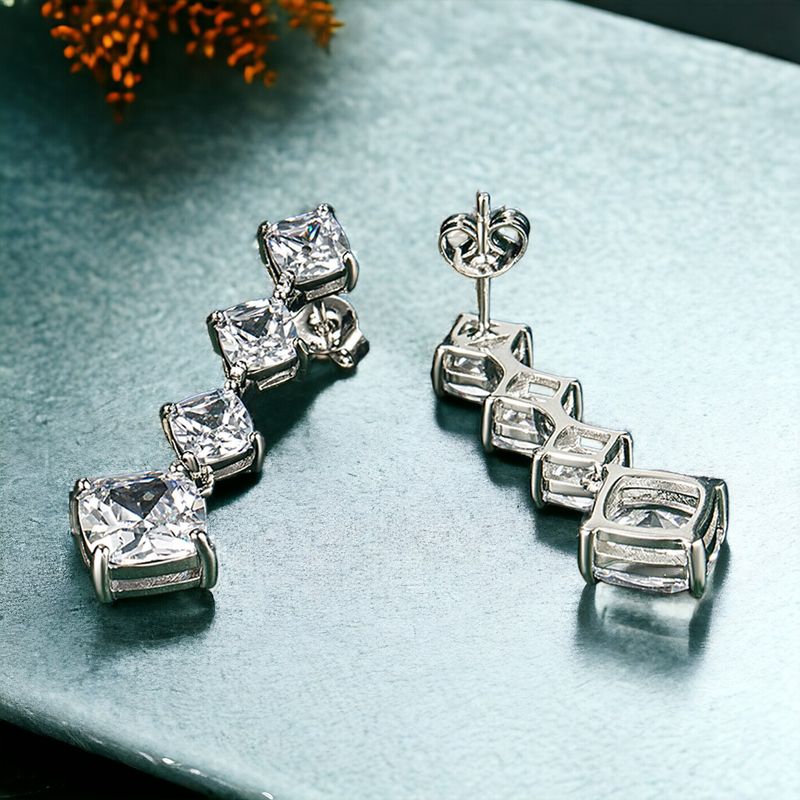 Buy Designs & You Crushed Ice Cut Cubic Zirconia Silver Plated White ...