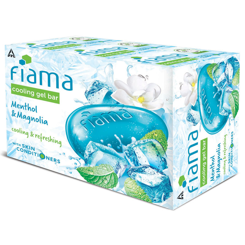Buy Fiama Cooling Gel Bathing Bar Menthol & Magnolia - Pack of 3 Online