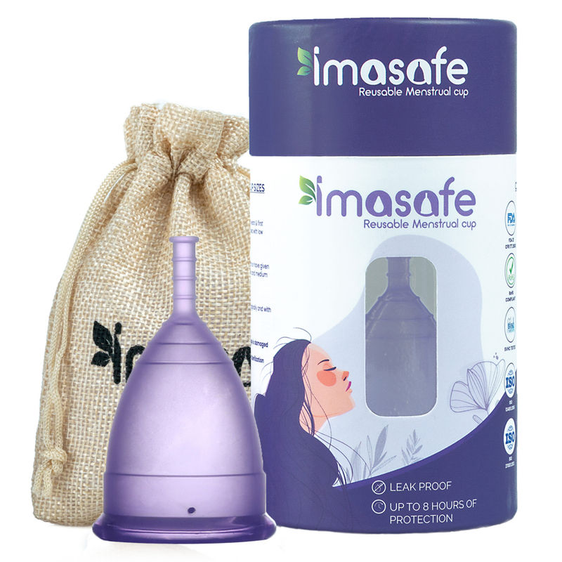 Buy Imasafe 100% Medical Grade Silicone Menstrual Cup Ultra Soft Purple ...