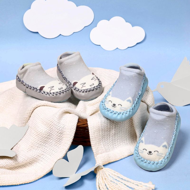 Kicks and Crawl Smiling Shining Booties - 2 Pack - Blue (0-6 Months ...