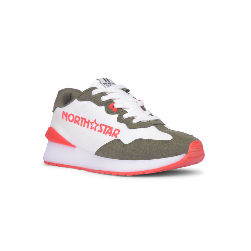 Buy North Star Olive & White Women Lace-Up Sports Running Shoes Online