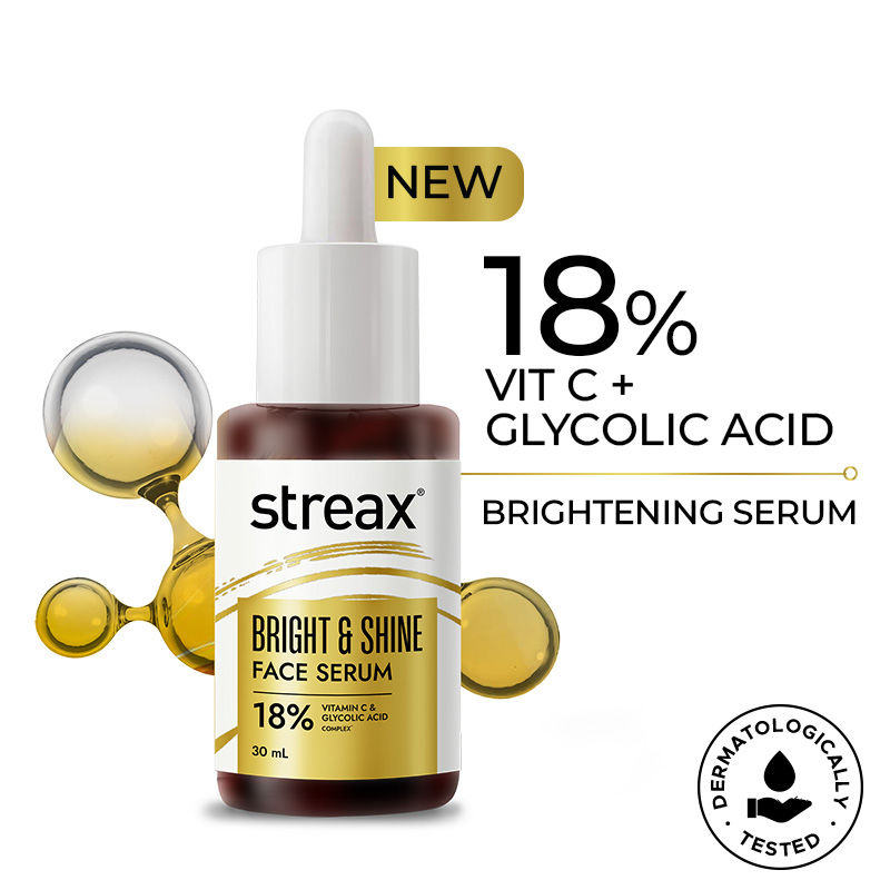Buy Streax Bright & Shine Face Serum For Brightening, Dark Spots ...