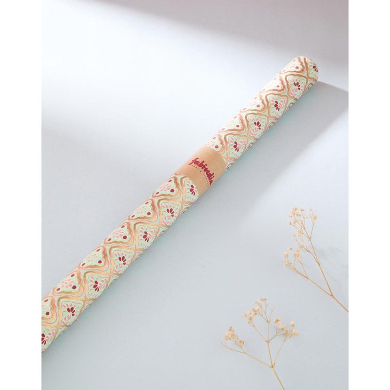 Buy Fabindia Pink Paper Printed Aalekh Wrapping Sheet Online