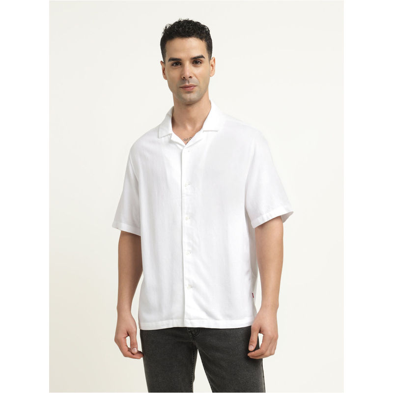 Buy Levi's Mens White Solid Camp Collar Shirt Online