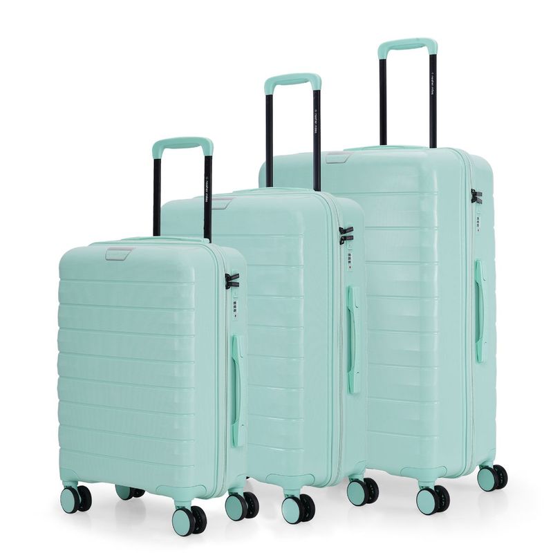 Buy Nasher Miles Vienna Hard-Sided Polypropylene Cool Mint Trolley Bag ...