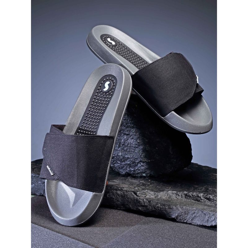 SOLETHREADS Denim Slides Grey Solid Men Sliders: Buy SOLETHREADS Denim ...