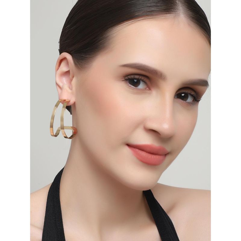 Buy ELLE Gold Metal Hoop Earring Online