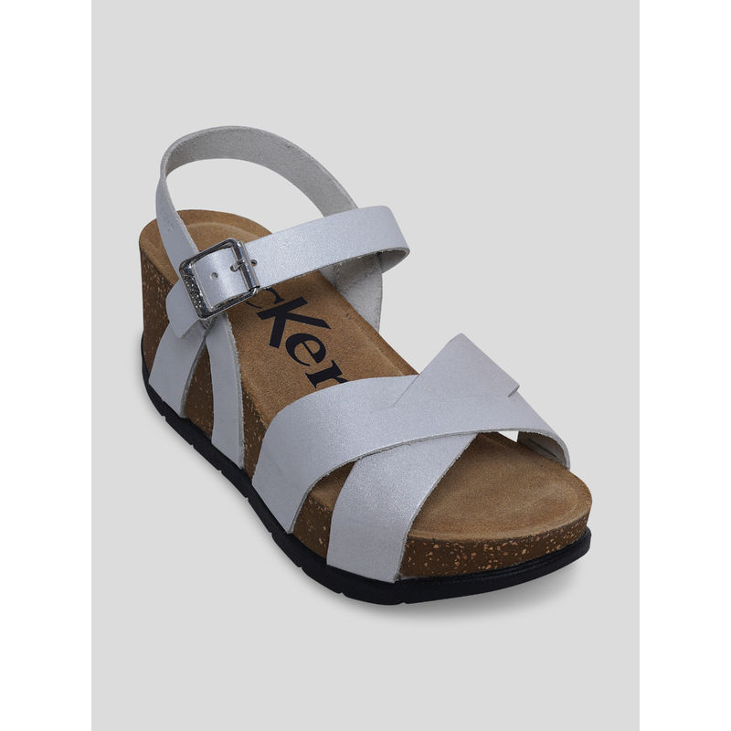 Buy Kickers Women Kick-Heze Silver Sandals Online