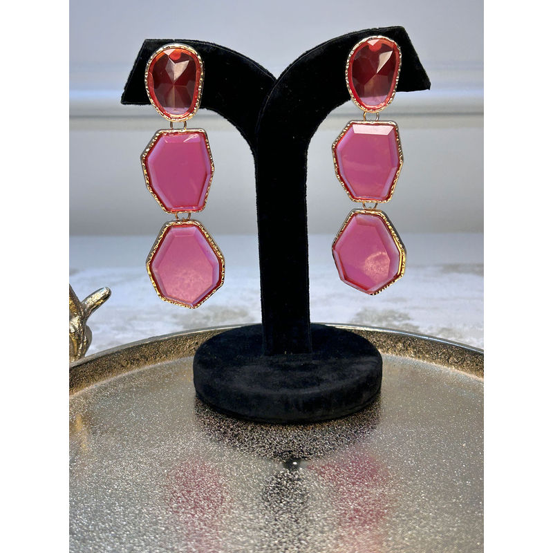 Buy BEAUTY SPOT JEWELLERY Purple 3 Tier Danglers Online