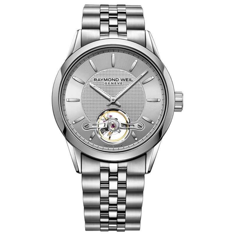 Buy Raymond Weil Freelancer Open Balance Wheel Analog Silver Dial Men ...