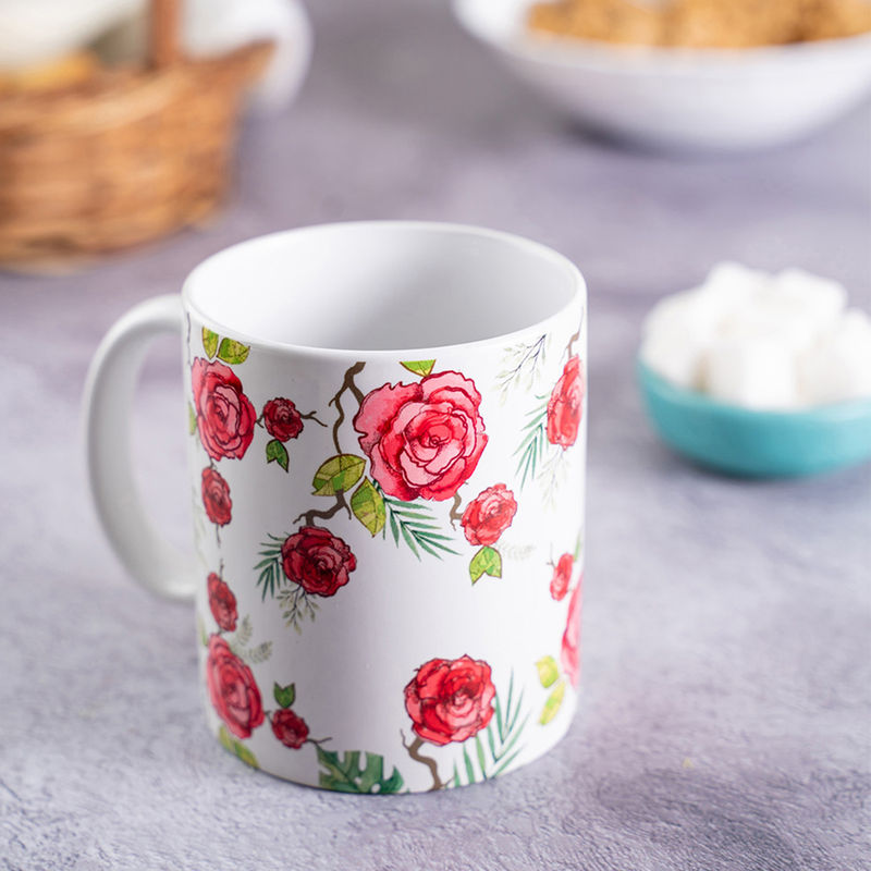 KOLOROBIA Misty Morning Roses White Classic Mug: Buy KOLOROBIA Misty ...