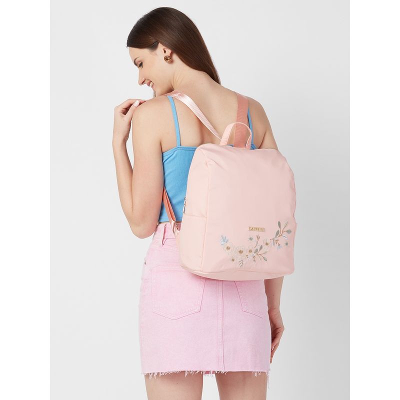 Buy Caprese Women Light Pink Sierra Mimi Backpack (L) Online