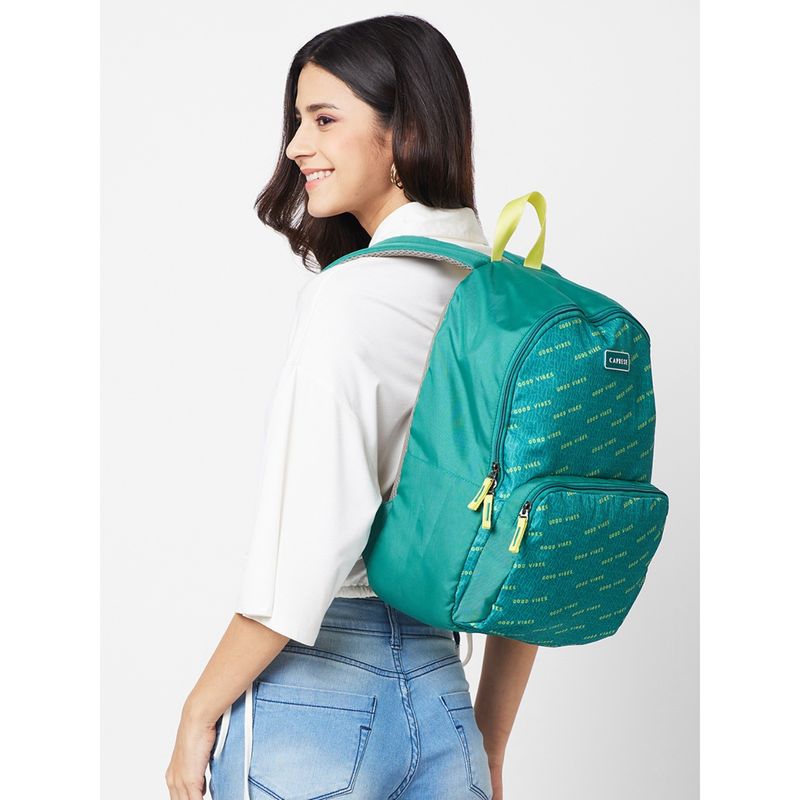 Buy Caprese Women Sage Green Zoe Backpack (L) Online