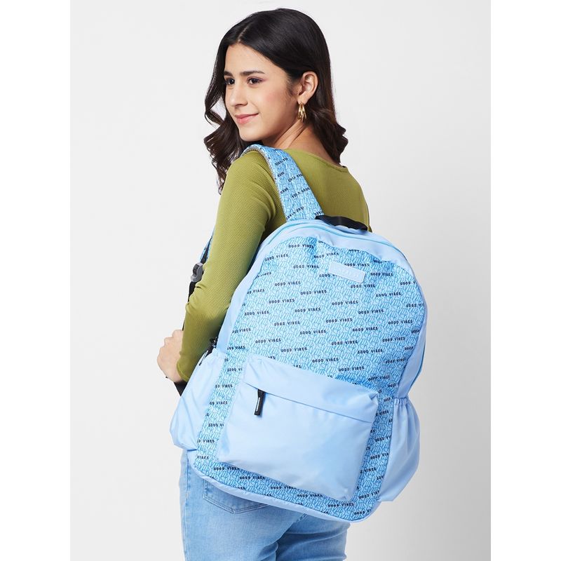 Buy Caprese Women Light Blue Zoe Fashion Backpack (XL) Online