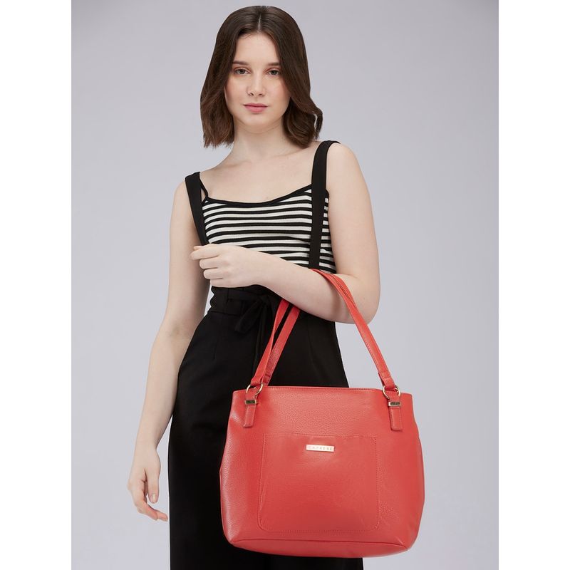 Buy Caprese Women Red Andrea Handbag with Detachable Strap (M) Online