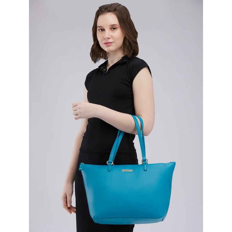 Buy Caprese Women Aqua Ivy Tote Bag (L) Online