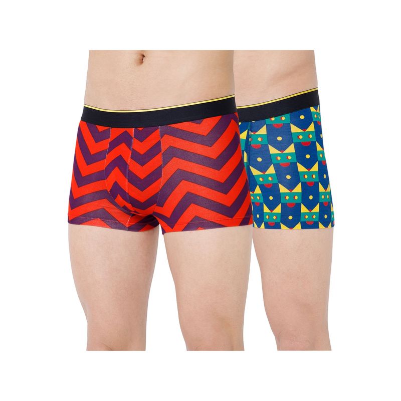 Buy Bummer Multi-Color Micro Modal Trunks Underwear for Men (Pack of 2 ...
