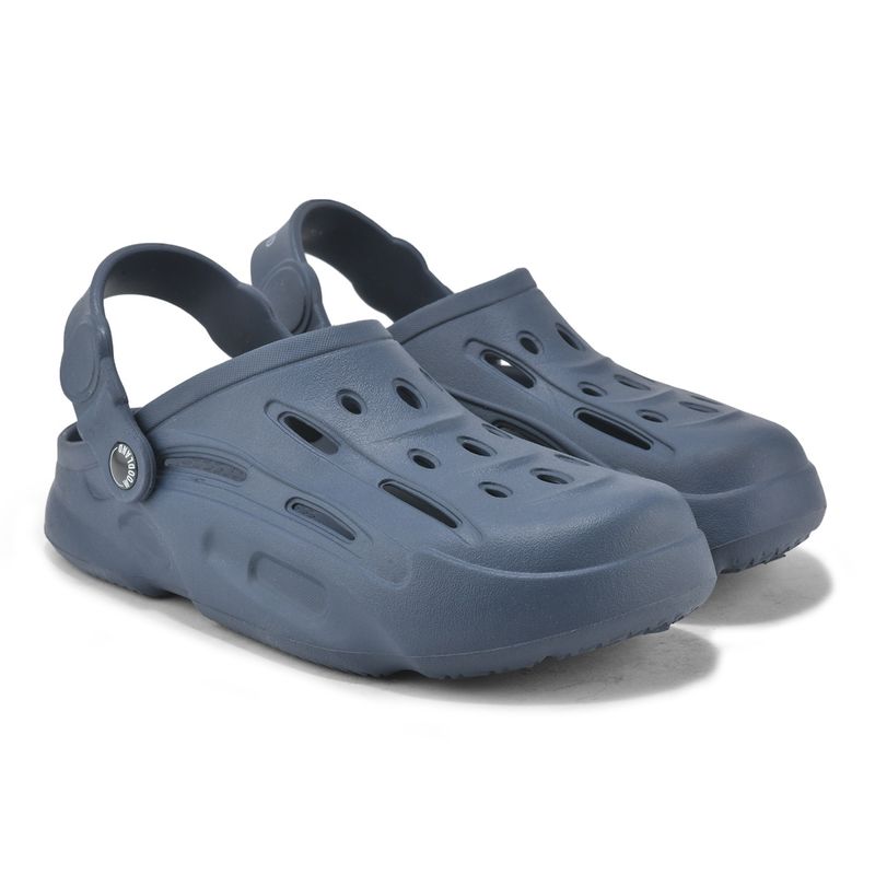 Buy WOODLAND Men Navy Blue Round Toe Clogs Online