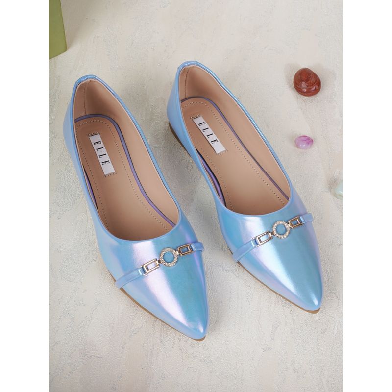 Buy ELLE Blue Women Slip On Ballerinas Online