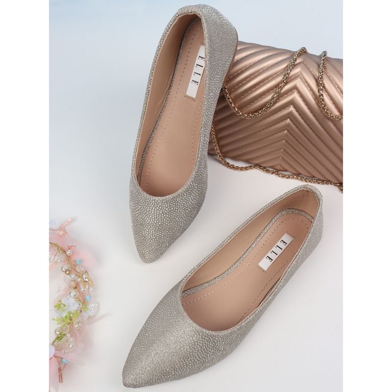 Buy ELLE Gold Women Slip On Ballerinas Online