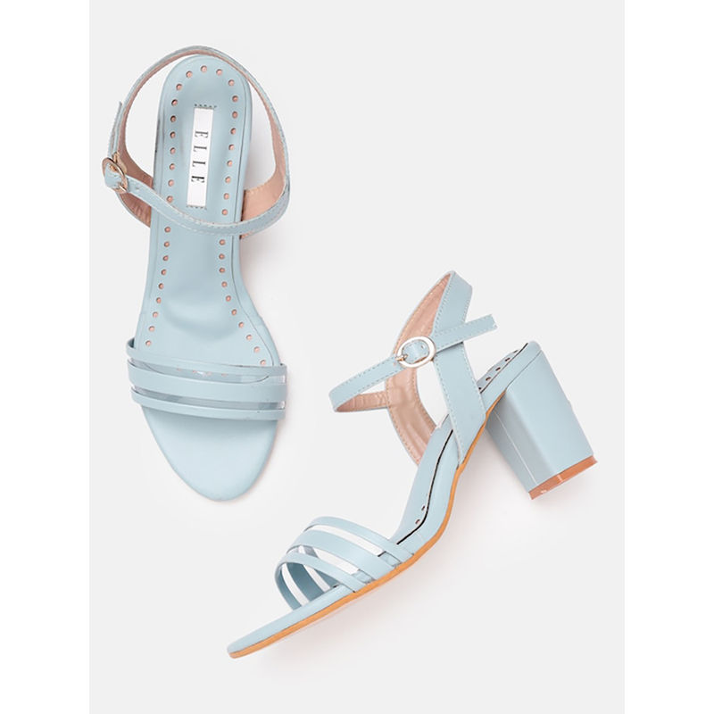 Buy ELLE Blue Women Buckle Sandals Online