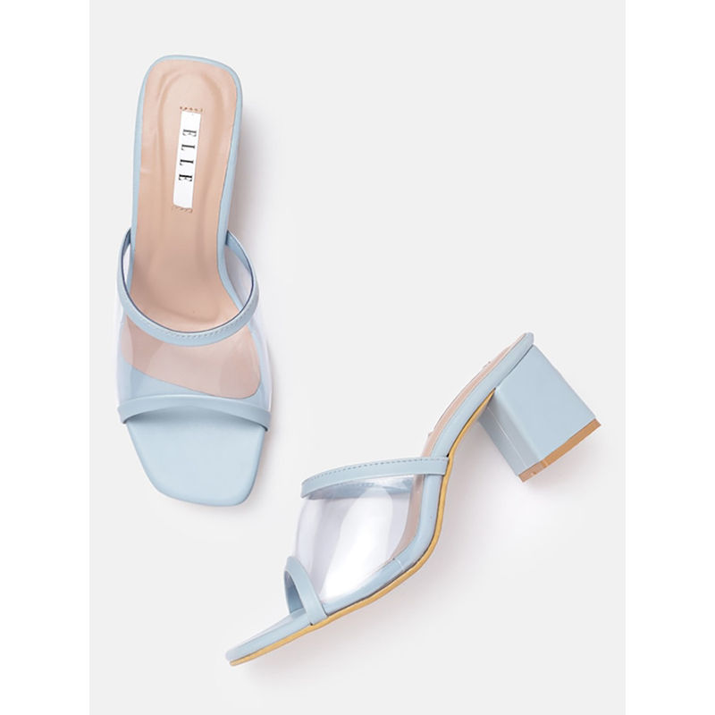Buy ELLE Blue Women Slip On Sandals Online