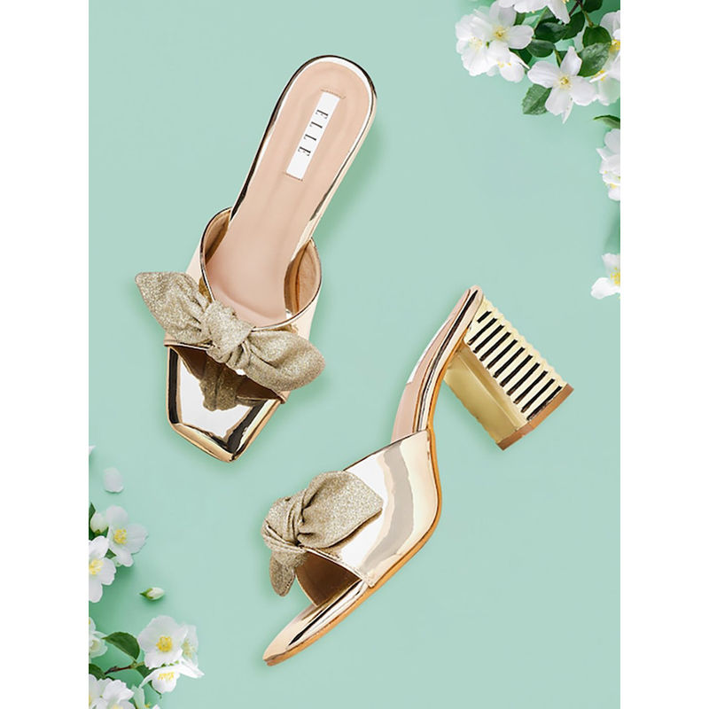 ELLE Gold Women Slip On Sandals: Buy ELLE Gold Women Slip On Sandals ...