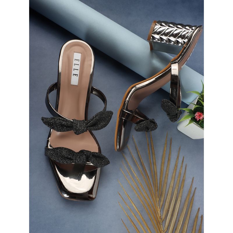 Buy ELLE Silver Women Slip On Sandals Online